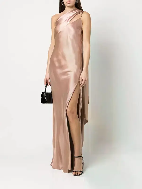 Michelle Mason Draped-panel Silk Gown