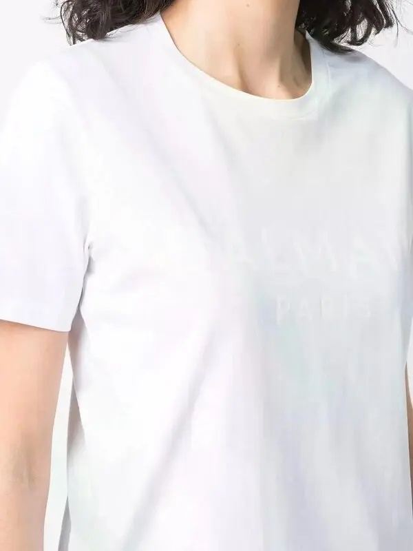 Balmain Flocked Logo T-shirt