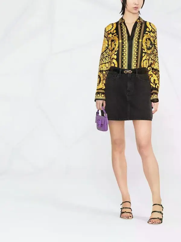 Versace Barocco Print Silk Shirt