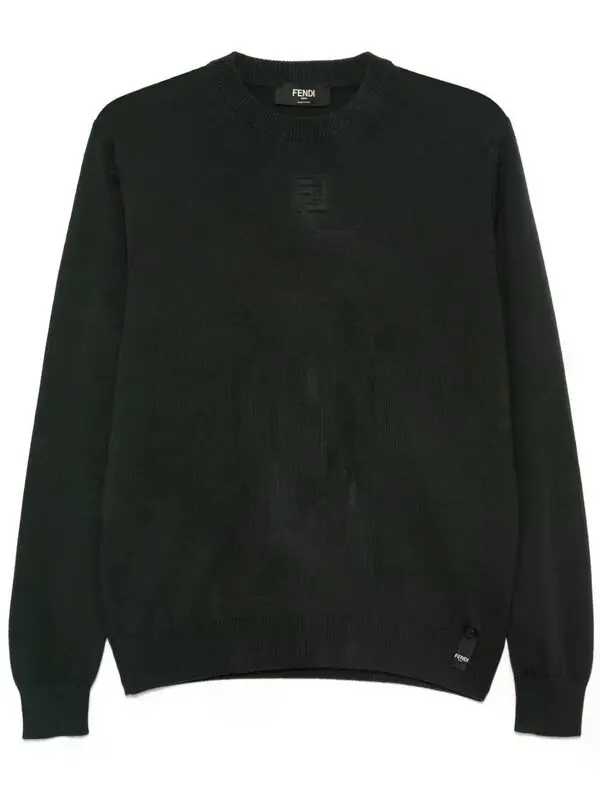 Fendi Virgin Wool C-neck Sweater - Green