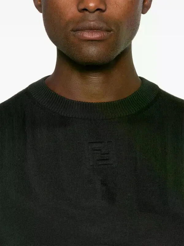 Fendi Virgin Wool C-neck Sweater - Green