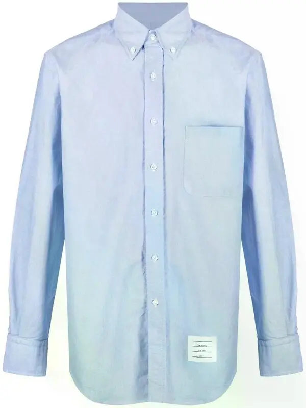 Thom Browne Chest-pocket Oxford Shirt - Blue