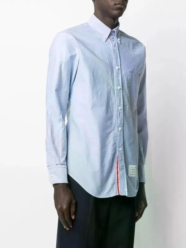 Thom Browne Chest-pocket Oxford Shirt - Blue