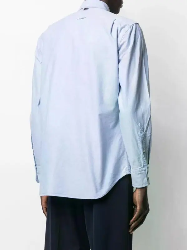 Thom Browne Chest-pocket Oxford Shirt - Blue