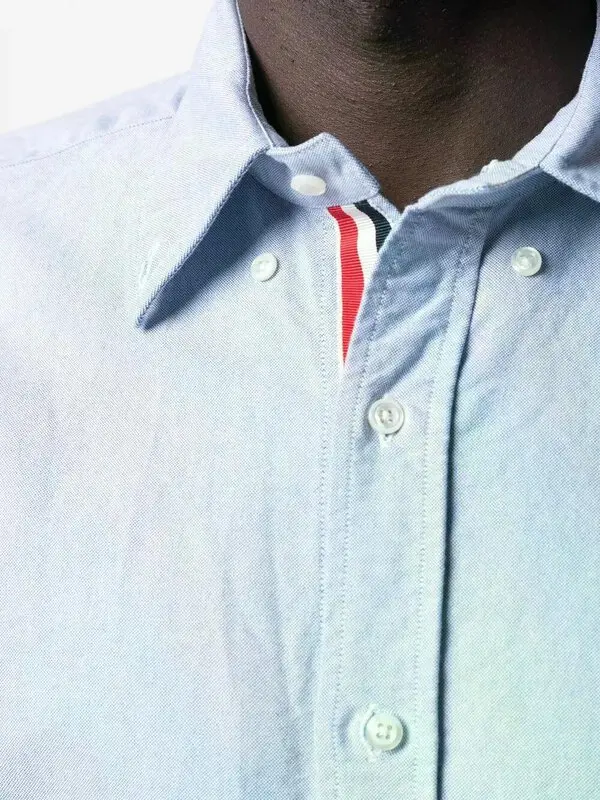 Thom Browne Chest-pocket Oxford Shirt - Blue