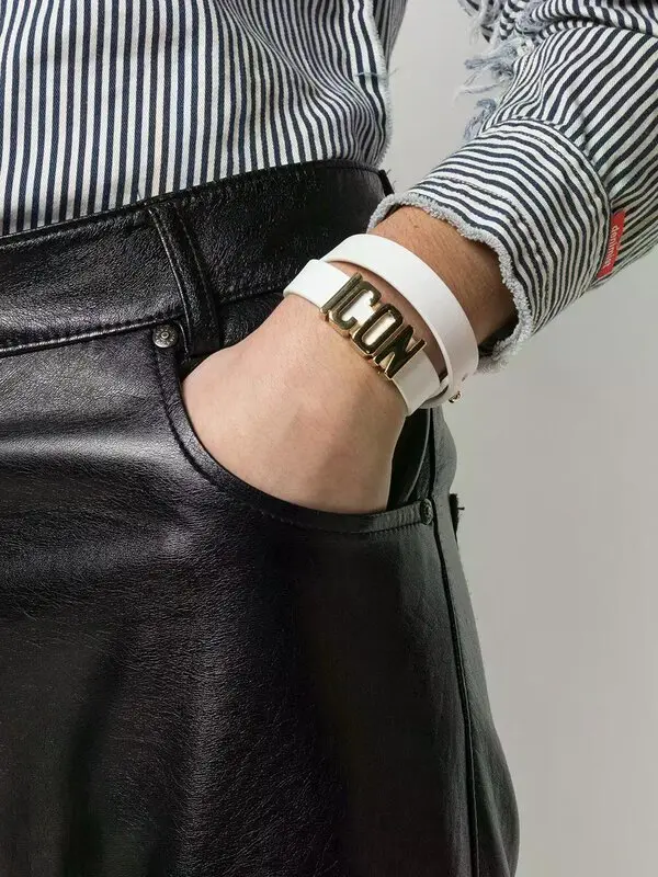 Dsquared2 Icon Wraparound Leather Bracelet