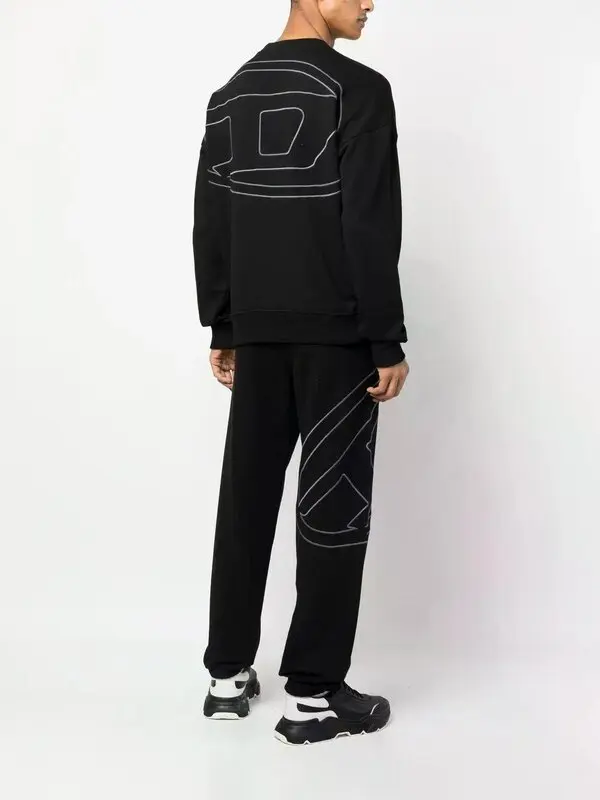 DIESEL® S-rob-megoval Cotton Sweatshirt - Black