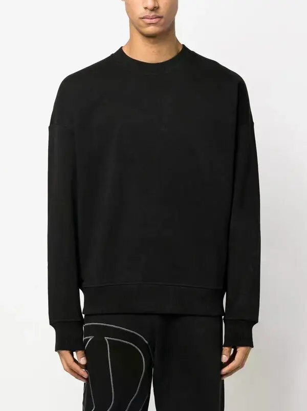 DIESEL® S-rob-megoval Cotton Sweatshirt - Black
