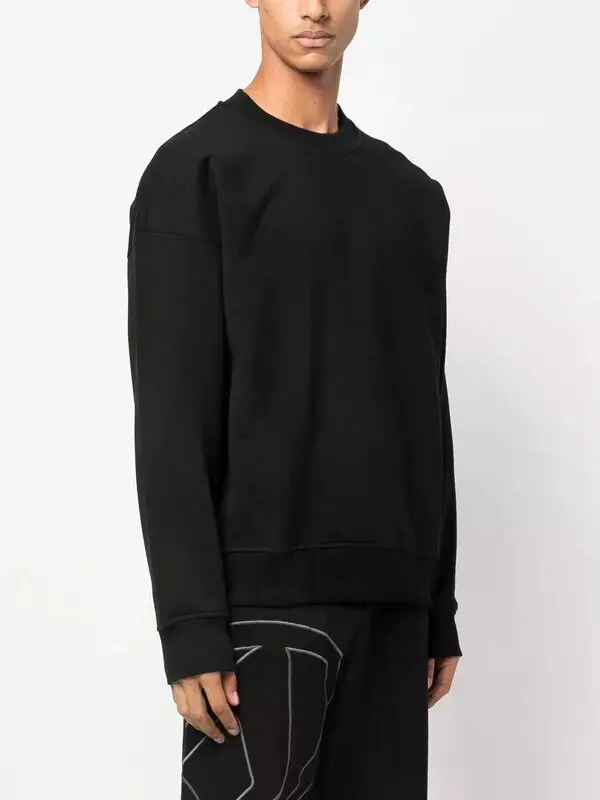 DIESEL® S-rob-megoval Cotton Sweatshirt - Black