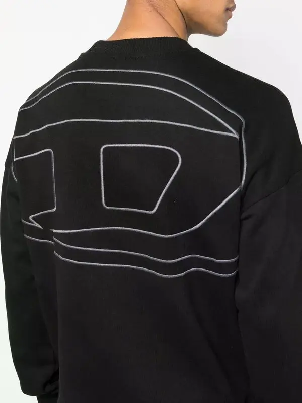 DIESEL® S-rob-megoval Cotton Sweatshirt - Black