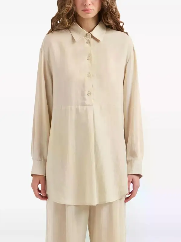 Emporio Armani Button-front Lyocell Blouse