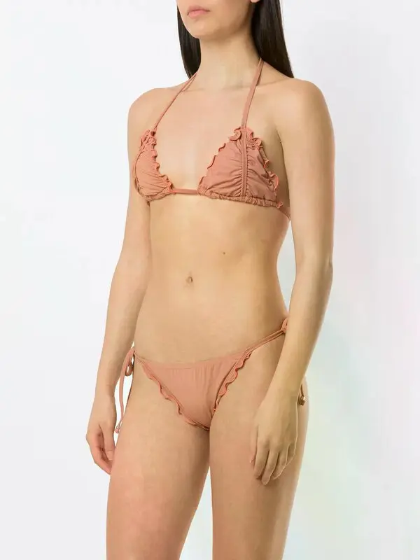 AMIR SLAMA Ripple Effect Bikini Set - Orange