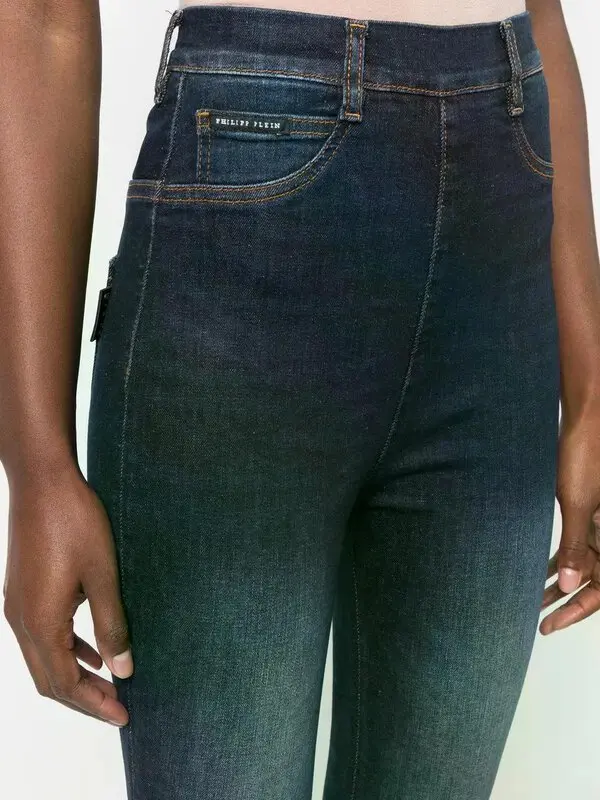 Philipp Plein High-waist Zip-up Jeggings