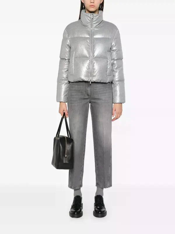 Peserico Lamé-effect Puffer Jacket