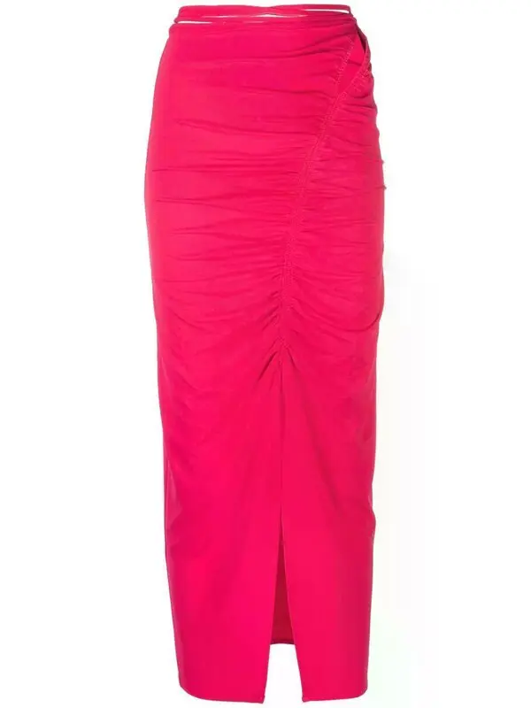 SELF-PORTRAIT Gathered Midi Skirt