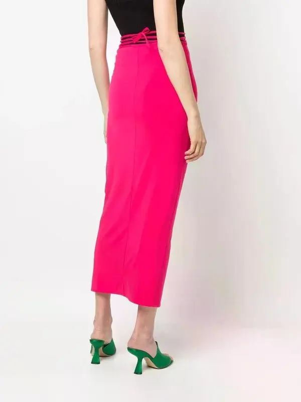 SELF-PORTRAIT Gathered Midi Skirt