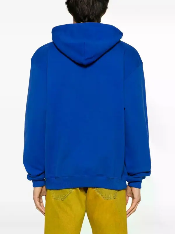 MSGM Graphic-print Cotton Hoodie