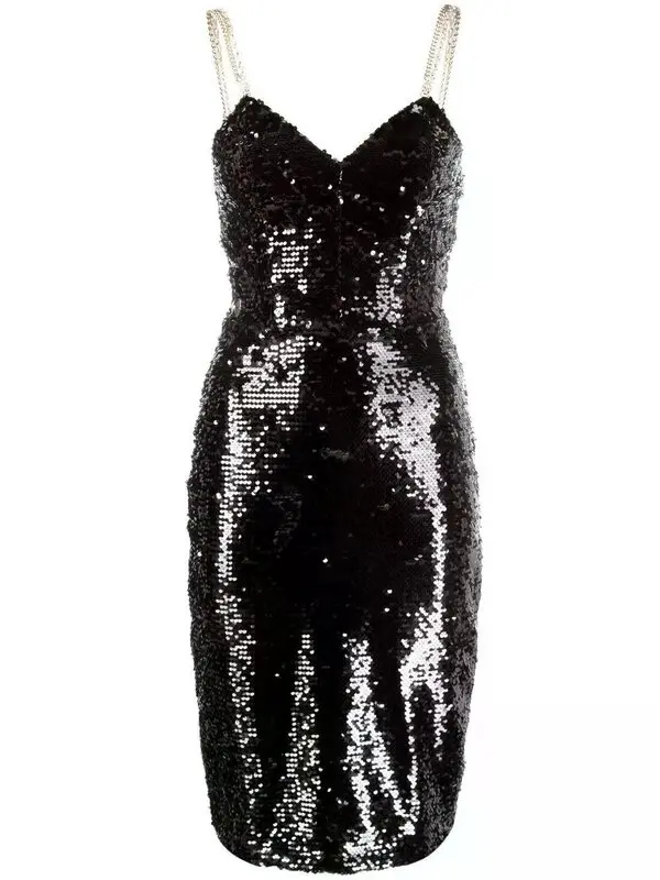 Philipp Plein Sequin Embellished Midi Dress