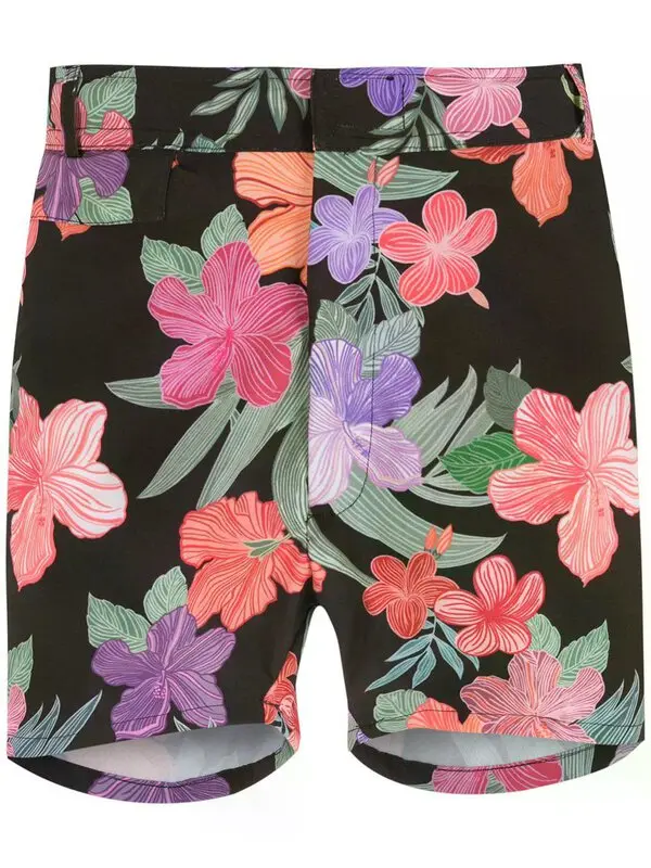 AMIR SLAMA Print Hibiscus Shorts - Multicolour