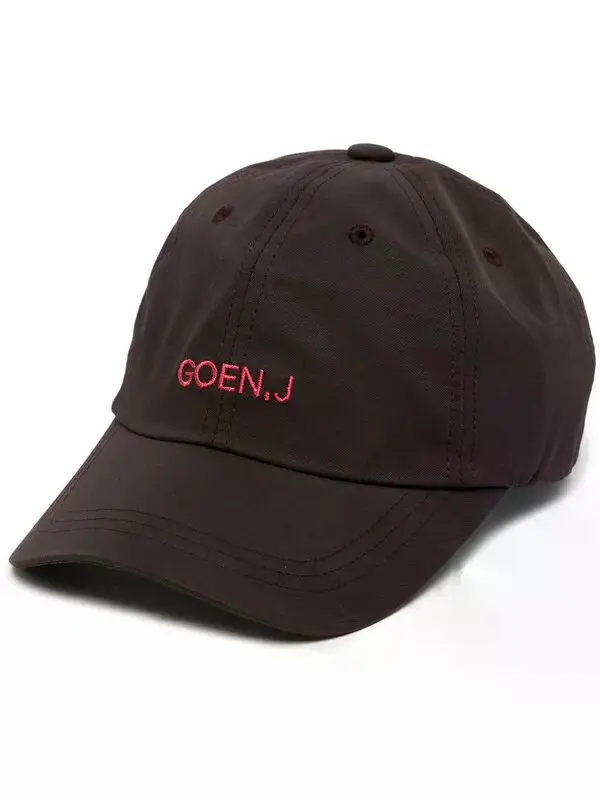 Goen.j Embroidered Logo Baseball Cap - Black