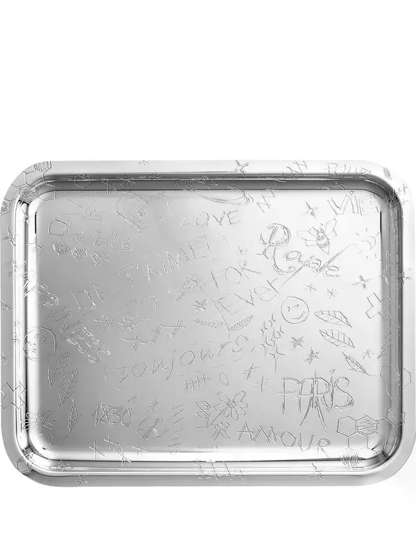 Christofle Graffiti Rectangular Tray - Silver
