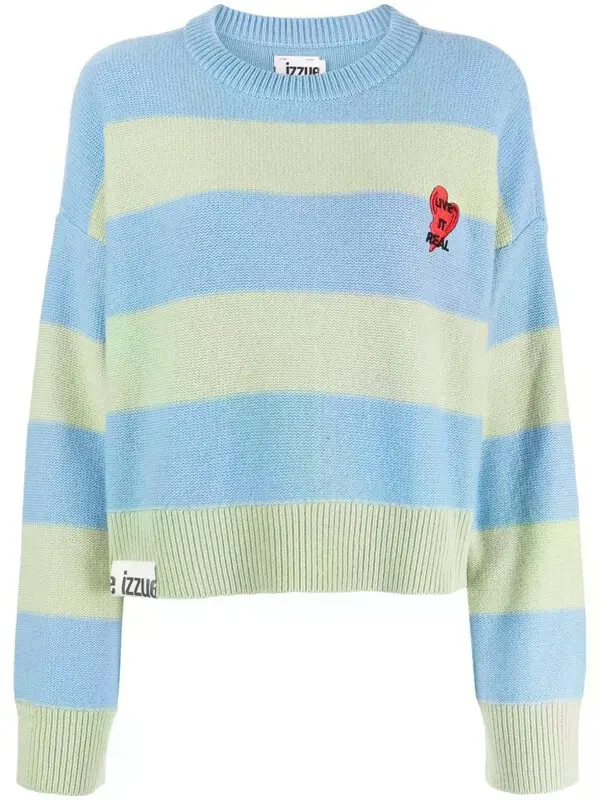 Izzue Heart-patch Wool-blend Jumper
