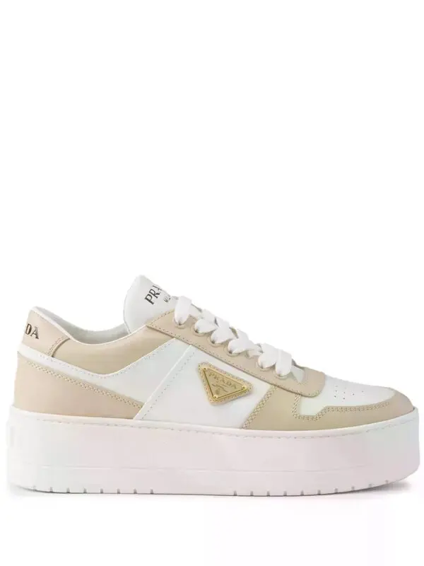 Prada Downtown Bold Leather Sneakers