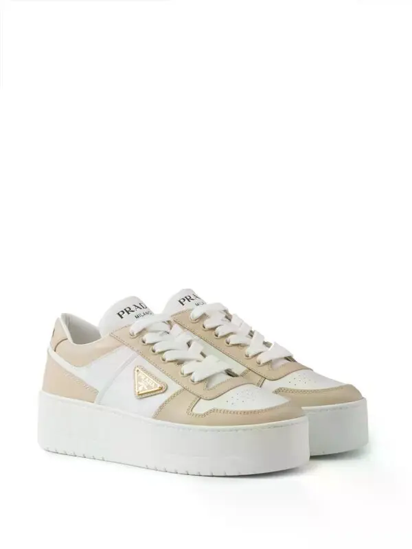 Prada Downtown Bold Leather Sneakers