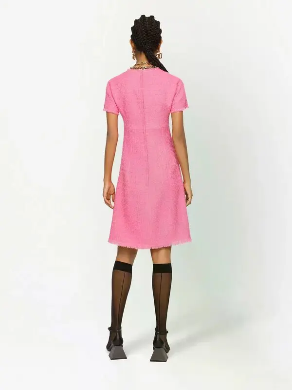 Dolce & Gabbana Short-sleeve Tweed Minidress