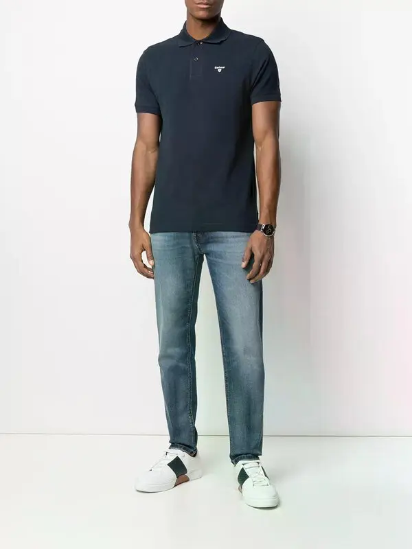Barbour Logo Embroidered Polo Shirt - Blue