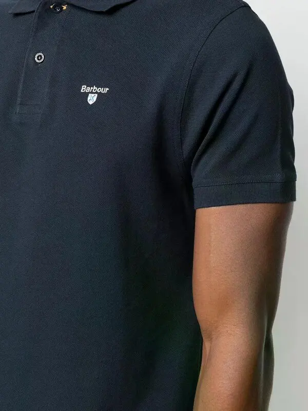 Barbour Logo Embroidered Polo Shirt - Blue