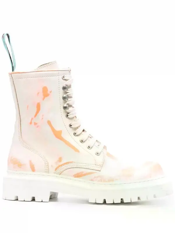 Camper Eki Chunky-sole Lace-up Boots - Orange