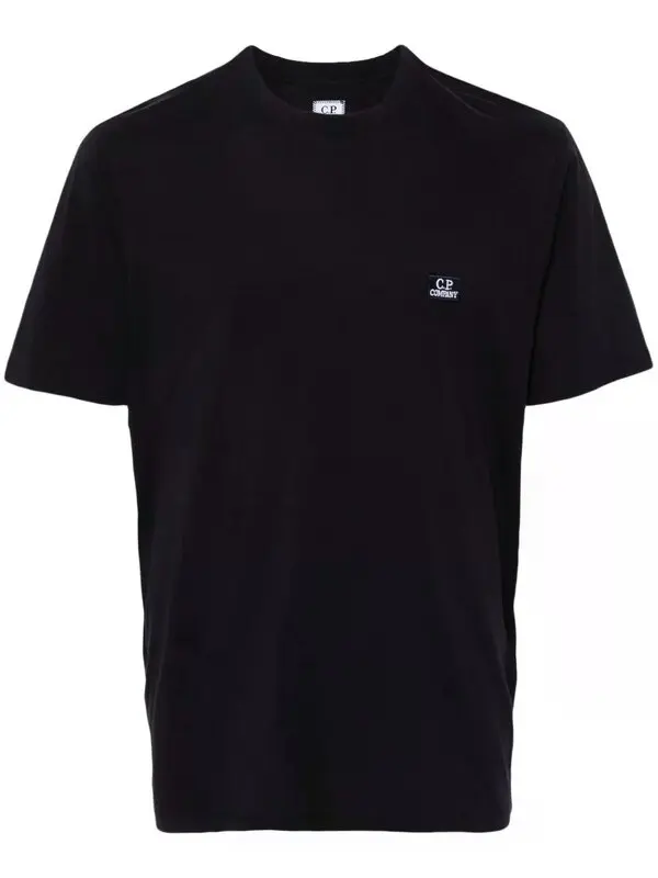 C.P. COMPANY Logo-embroidered T-shirt - Blue