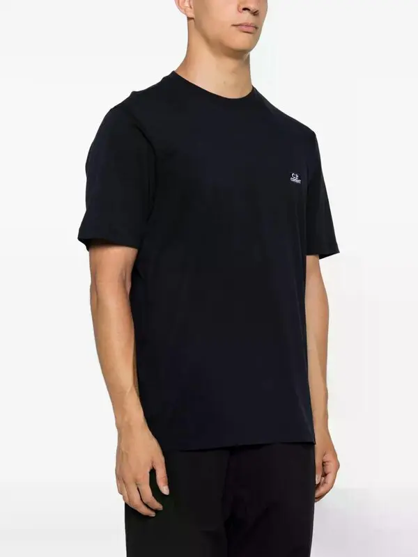 C.P. COMPANY Logo-embroidered T-shirt - Blue