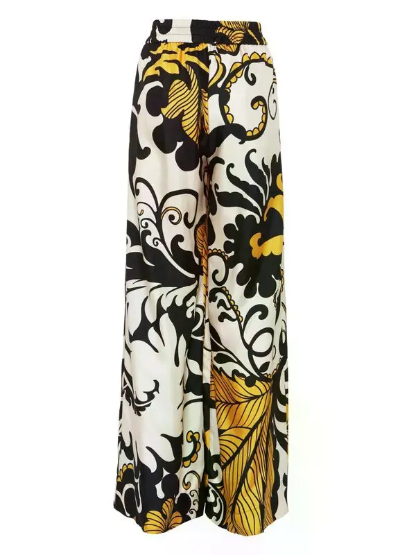 La DoubleJ Marea-print Palazzo Trousers
