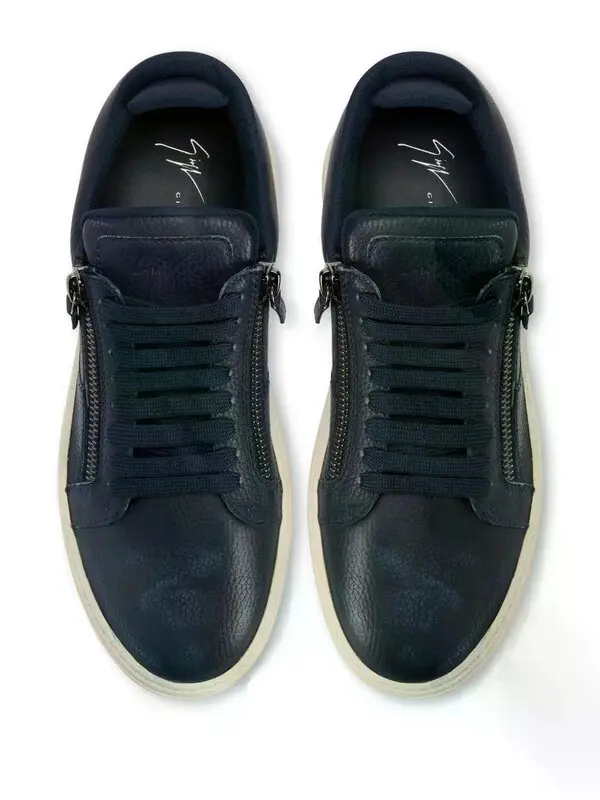 GIUSEPPE ZANOTTI Double-zip Low-top Sneakers - Blue