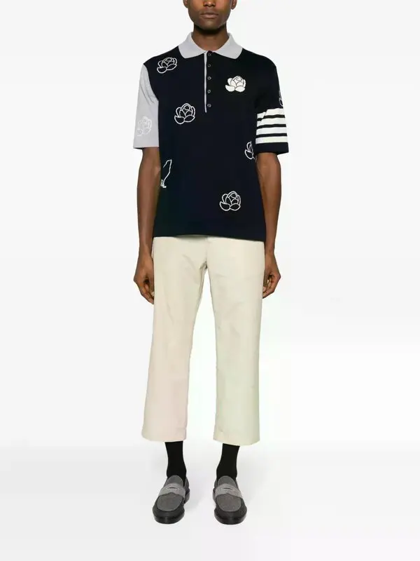 Thom Browne Typewriter Cloth Straight Trousers - Neutrals