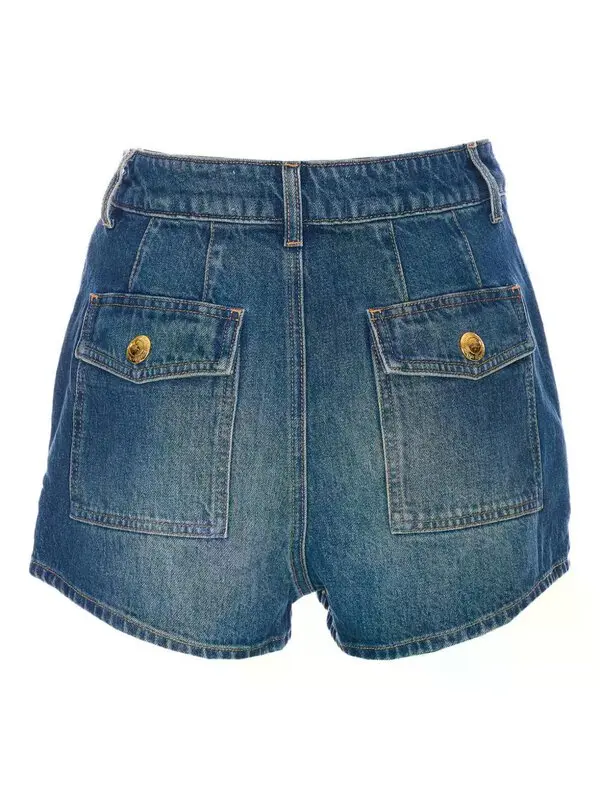 Elisabetta Franchi High-waisted Denim Button-up Shorts