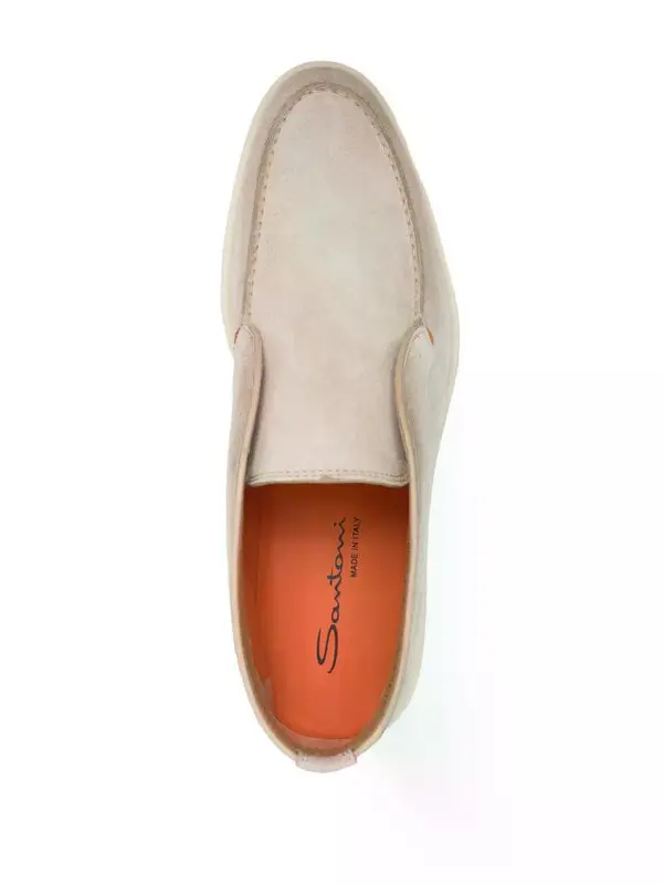 Santoni Leather Slip-on Boots