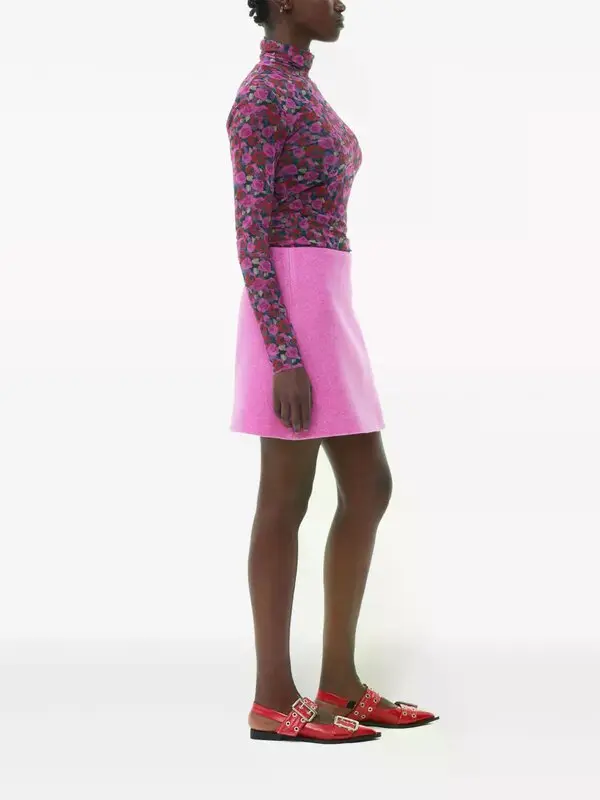 GANNI Recycled Wool-blend Miniskirt