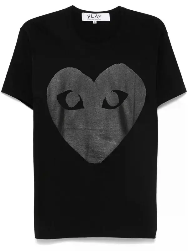 Play Comme Des Garcon Graphic Print T-shirt - Black