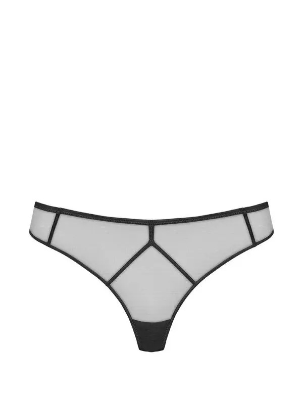 MAISON CLOSE L'amoureuse Sheer Thong - Black