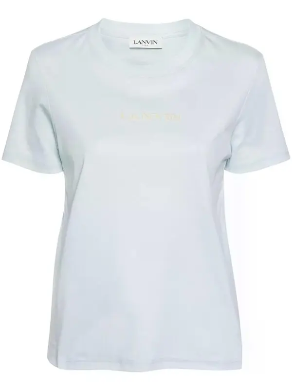 LANVIN Embroidered-logo Cotton T-shirt