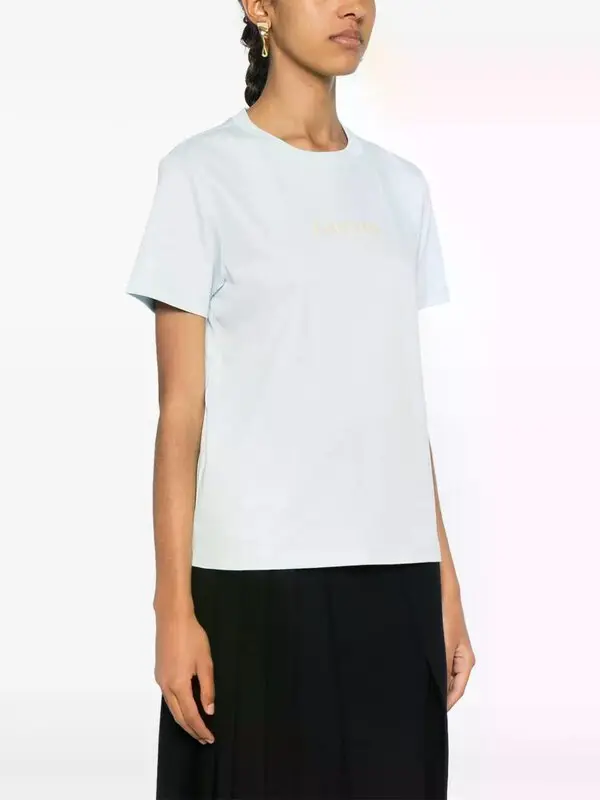 LANVIN Embroidered-logo Cotton T-shirt