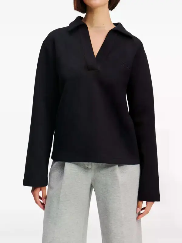 Karl Lagerfeld Logo-print V-neck Sweatshirt