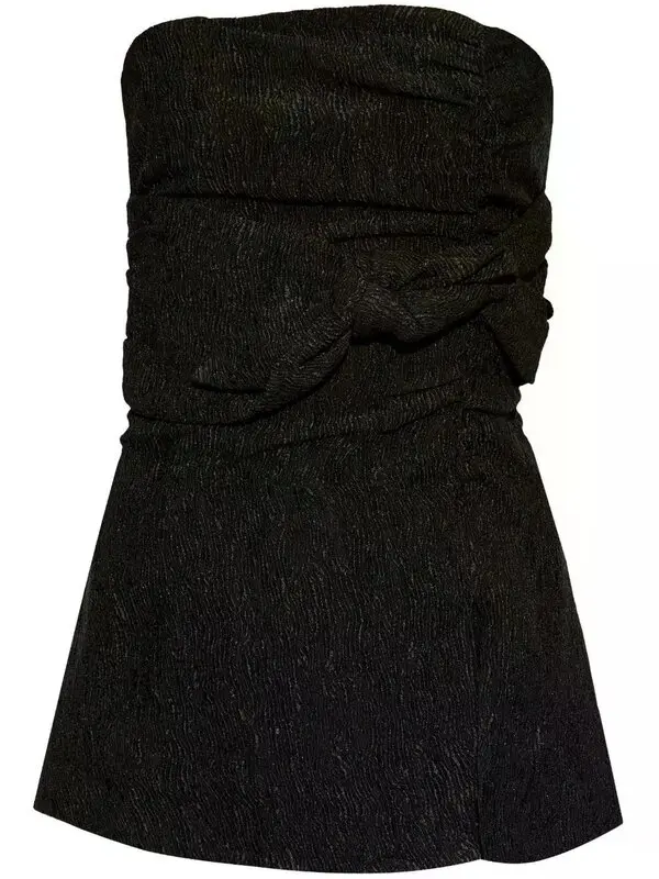 GANNI Knot-detailing Strapless Top