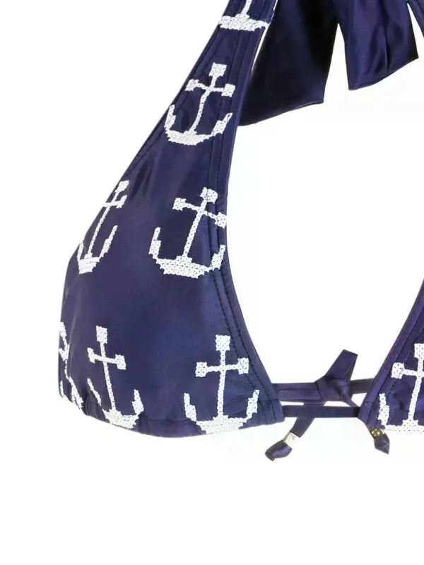 AMIR SLAMA Tie-fastening Printed Bikini Set