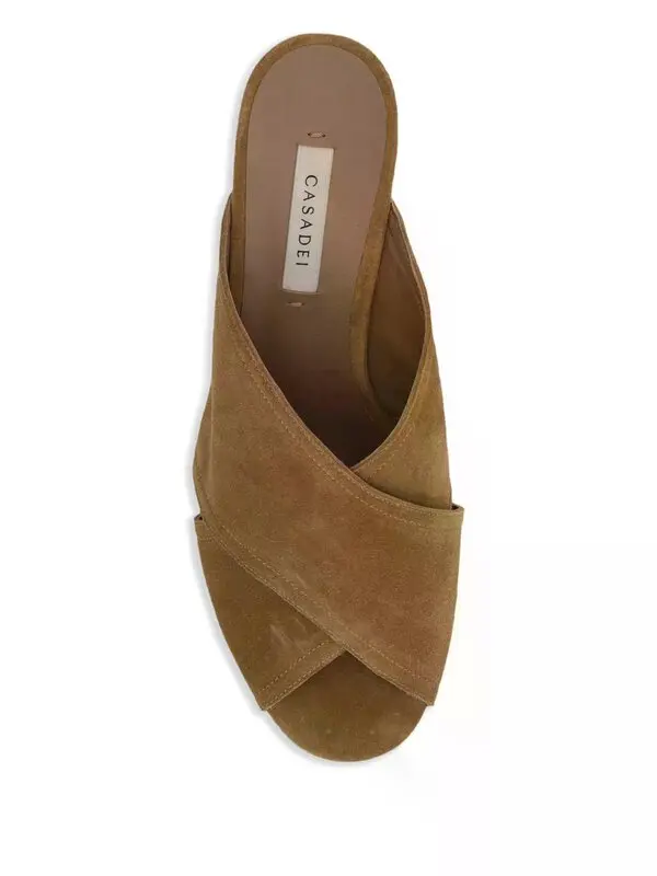 Casadei Suede Kitten Heel Sandals