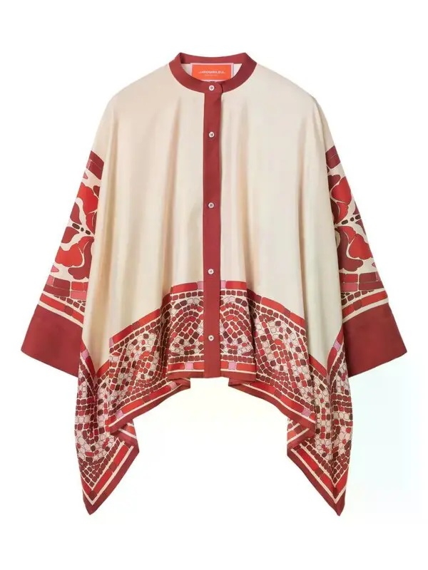 La DoubleJ Silk Foulard Shirt - Red