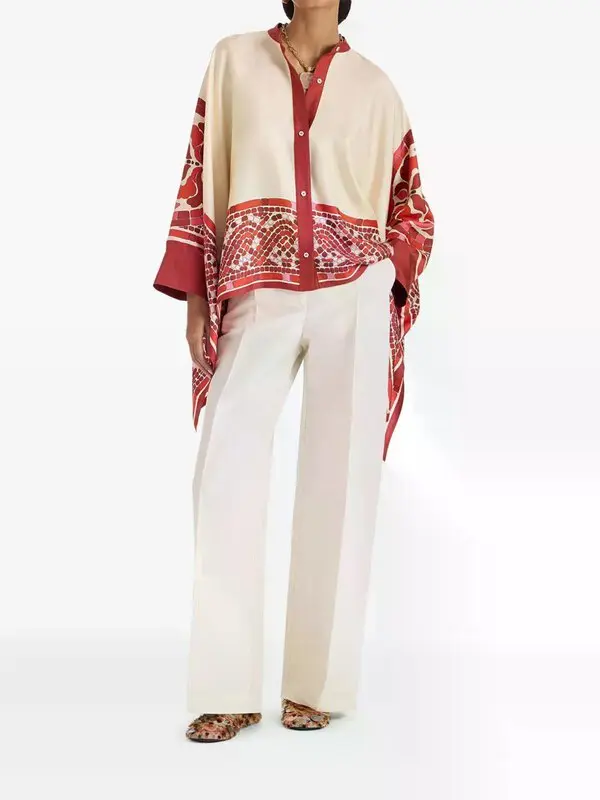 La DoubleJ Silk Foulard Shirt - Red